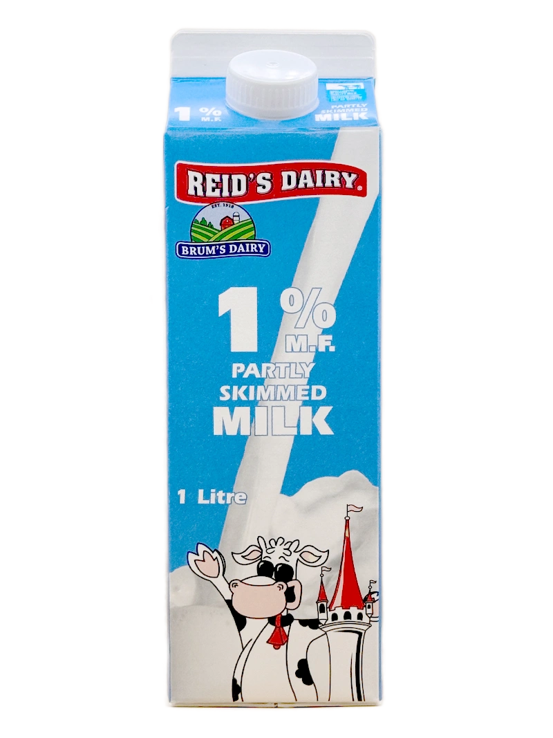 1% Partly Skimmed Milk 1L | Reid’s Dairy