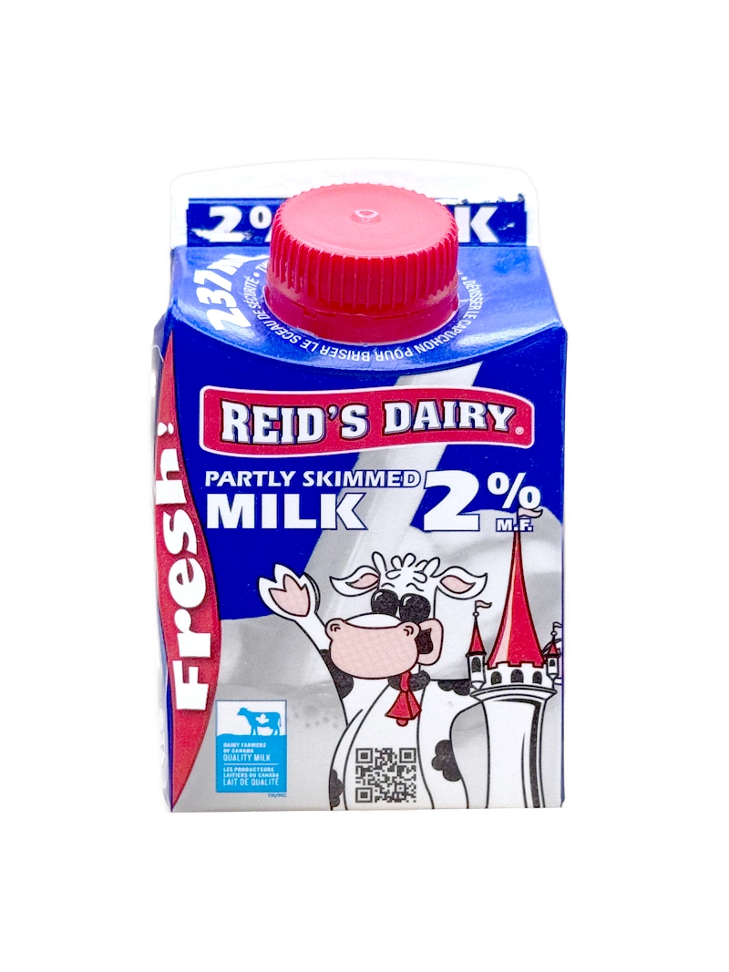 2% Partly Skimmed Milk 237ml | Reid’s Dairy