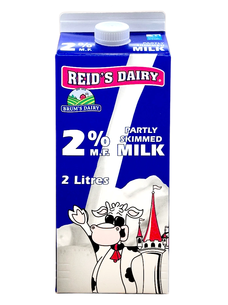 2% Partly Skimmed Milk 2L | Reid’s Dairy