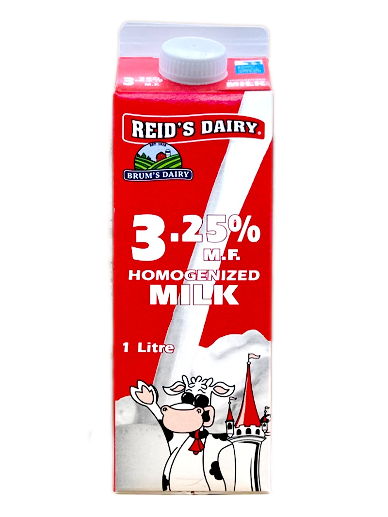 3.25% Homogenized Milk 1L | Reid’s Dairy